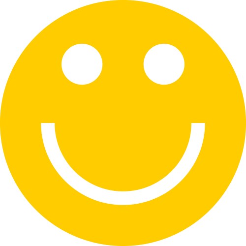 Happy smiley smiling face flat style Royalty Free Vector