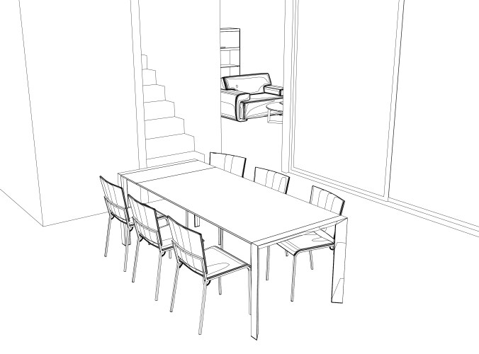 Sketch Of Dining Room