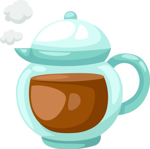 Cartoon teapot Royalty Free Vector Image - VectorStock