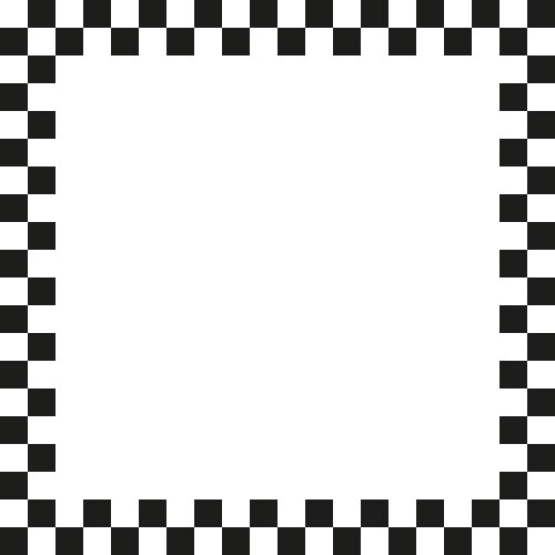 Checkered border frame black and white racing Vector Image