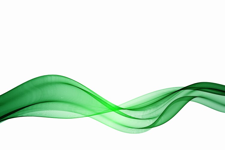 Green transparent abstract wave flow Royalty Free Vector