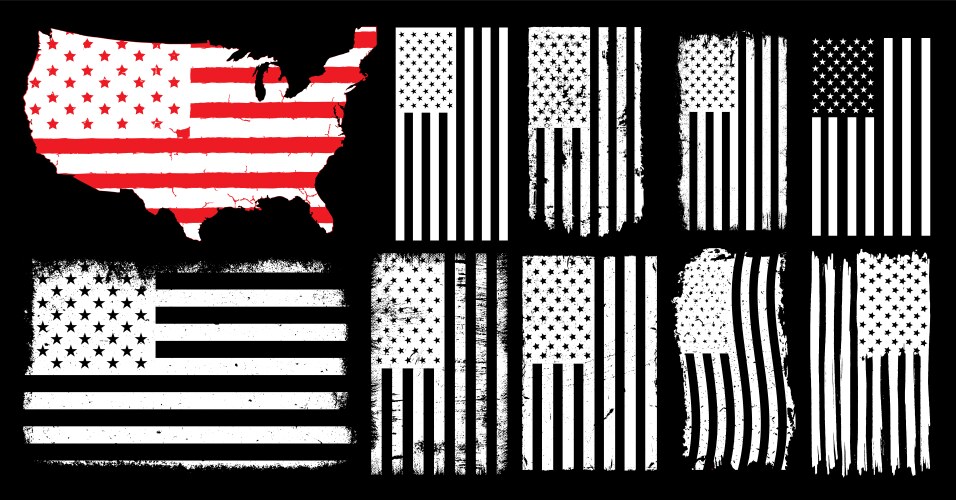 Distressed American Flag Vector Images (over 2,400)