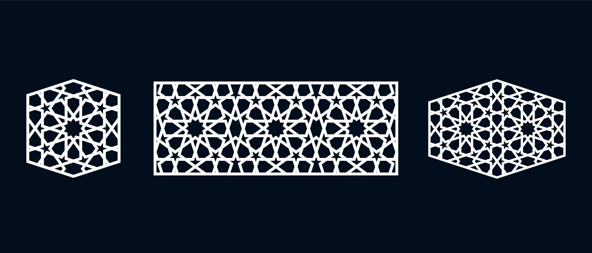 Islamic pattern for laser cutting Royalty Free Vector Image