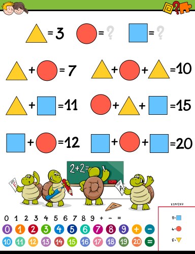 Square shape educational task for kids coloring Vector Image