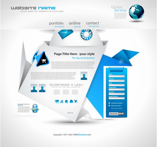 Step by instructions how to make origami Vector Image