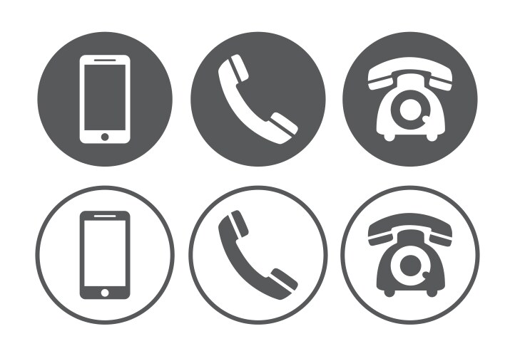 Contact icon set Royalty Free Vector Image - VectorStock