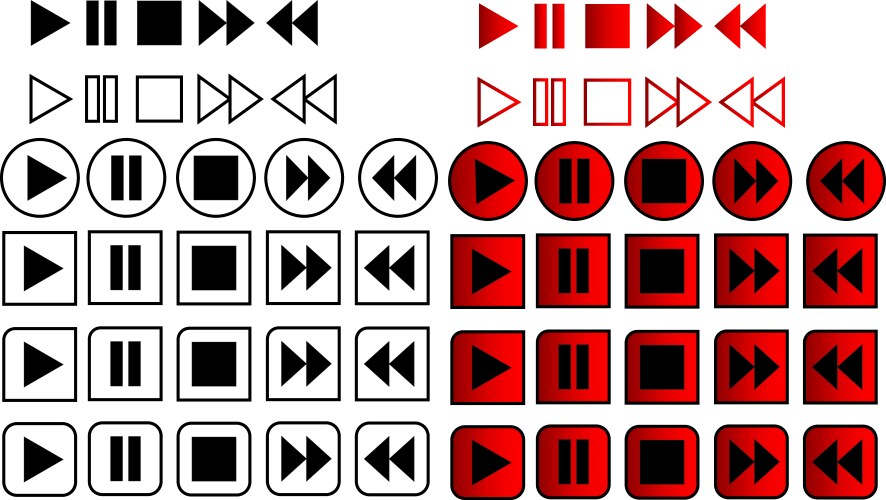 Pause Play Stop Vector Images (over 9,200)