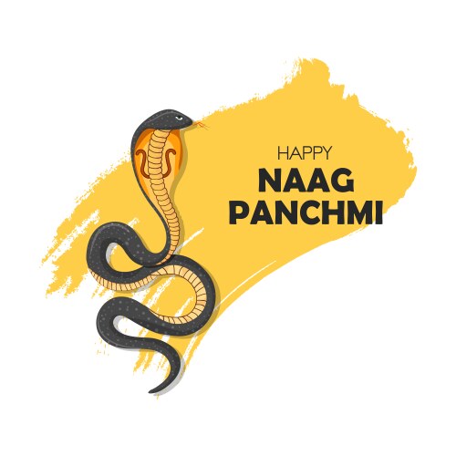Naag panchmi greeting card design Royalty Free Vector Image