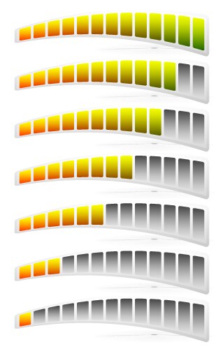 5-step progress load bars in sequence step phase Vector Image 5-step progress load bars in sequence step phase Vector Image