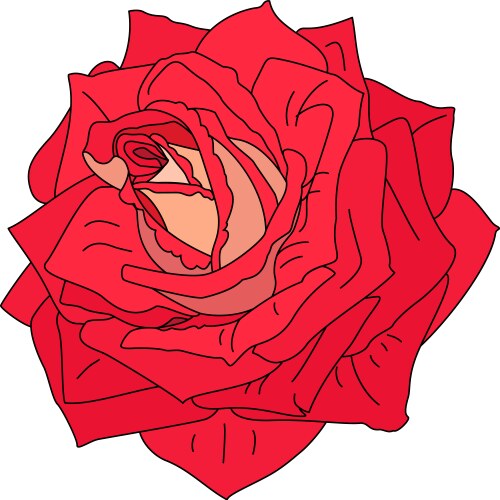 Rose flower clip art Royalty Free Vector Image