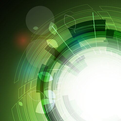 Abstract eco green computer technology business Vector Image
