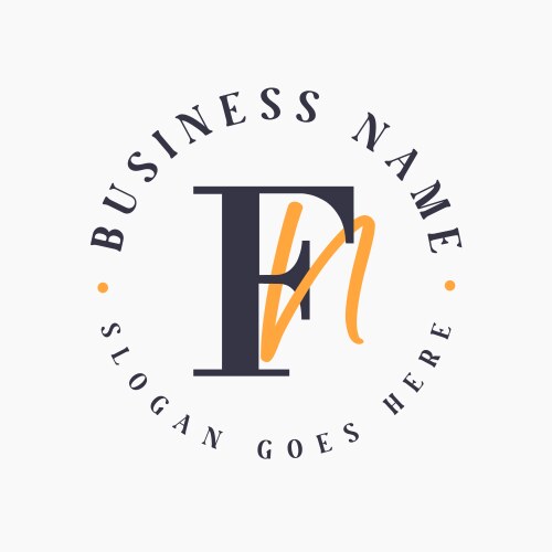 Modern letter fn logo for corporate business Vector Image