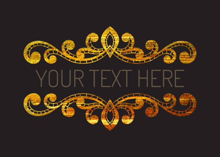 Antique gold vintage frame border retro engraving Vector Image