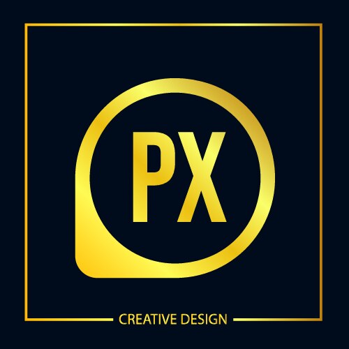 Initial letter px logo template design Royalty Free Vector