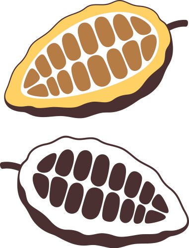 Cocoa powder icon cartoon chocolate tree Vector Image