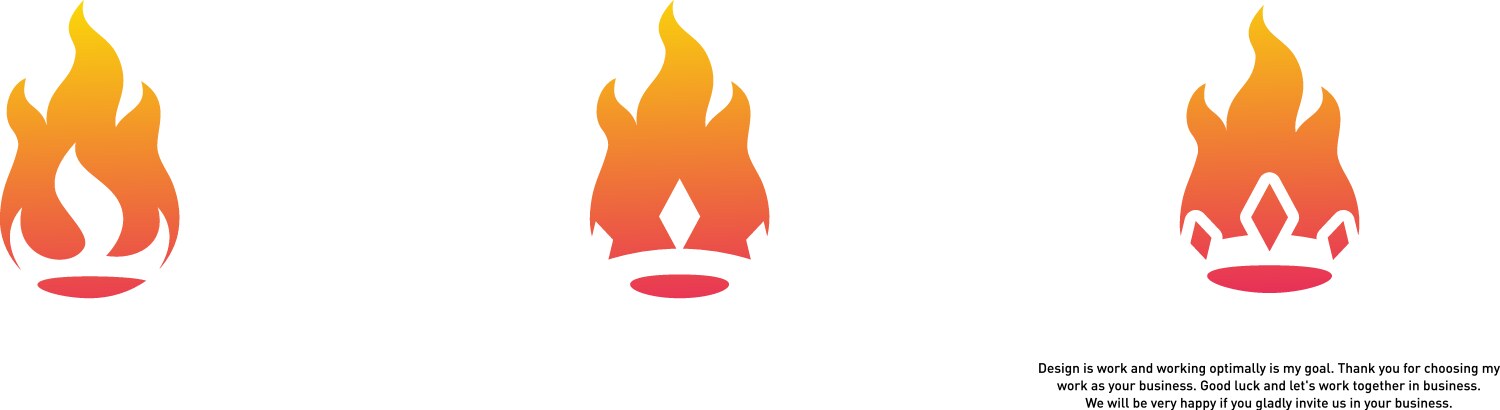 Fire crown logo designs concept flame Royalty Free Vector