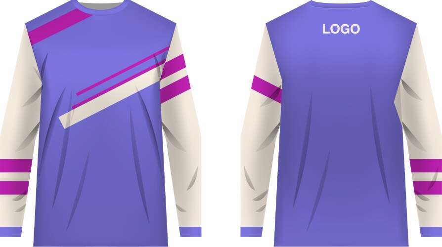 Mtb jersey templates Royalty Free Vector Image