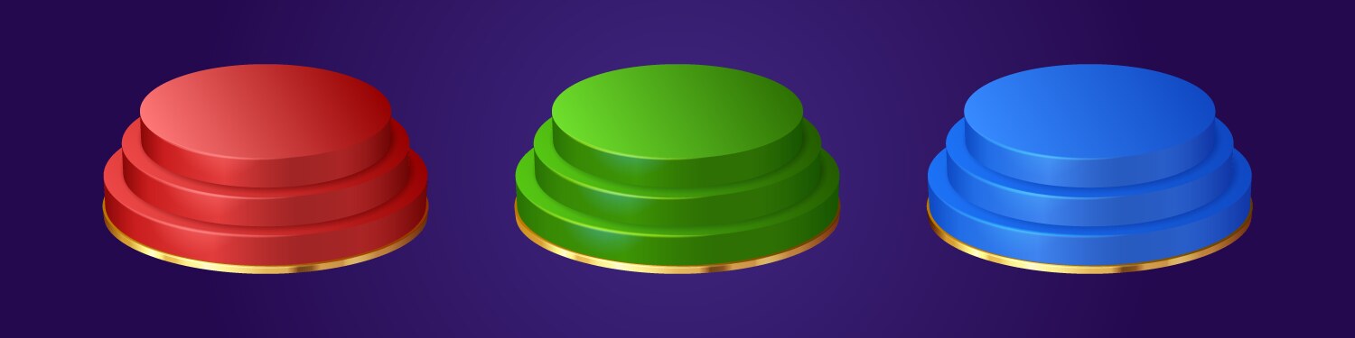 Circle platform with gold stripe round podium Vector Image