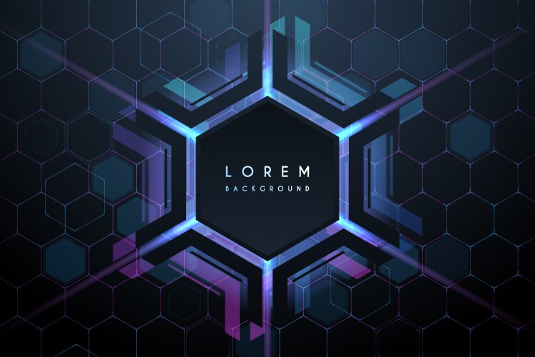 Abstract black technology concept design template Vector Image