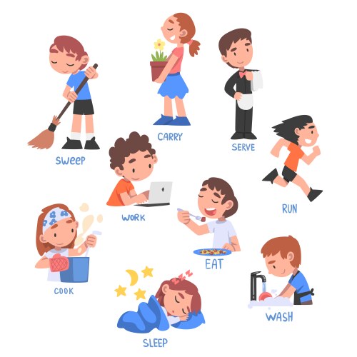 Verb Cartoon Vector Images (over 260)