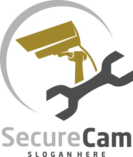 Cctv with book logo design template concept Vector Image