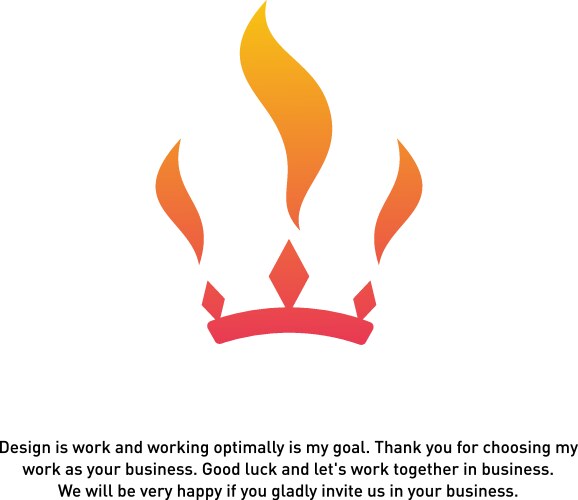 Fire crown logo designs concept flame Royalty Free Vector
