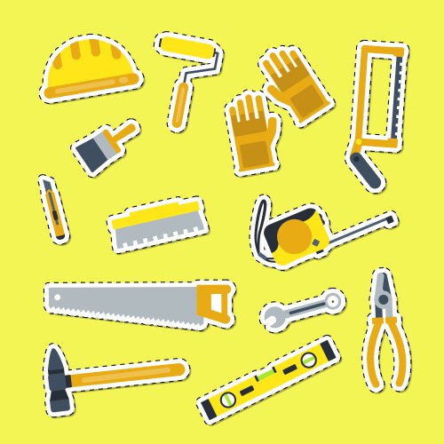 Tool and construction logo Royalty Free Vector Image