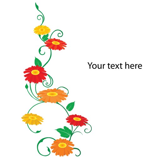 Floral card Royalty Free Vector Image - VectorStock