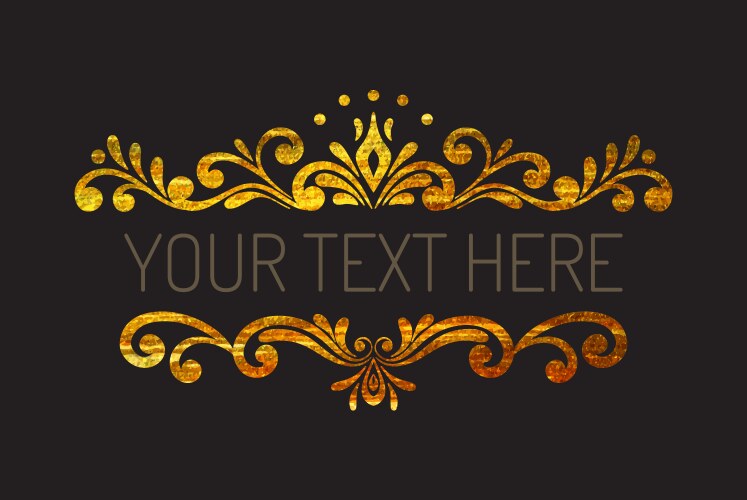 Elegant luxury vintage gold floral border Vector Image