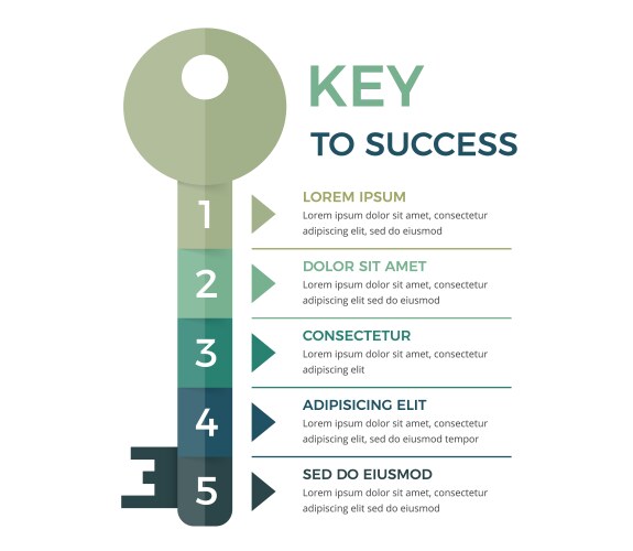 Key to success Royalty Free Vector Image - VectorStock