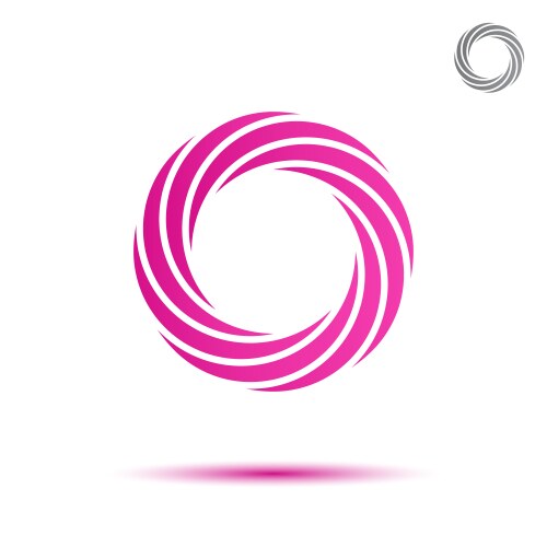 Round pink segmented circle Royalty Free Vector Image