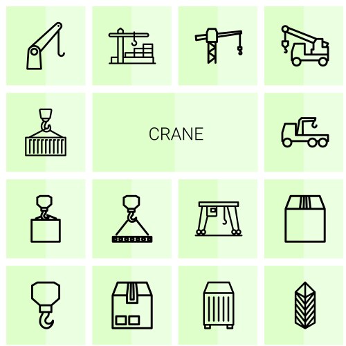 Crane icons Royalty Free Vector Image - VectorStock