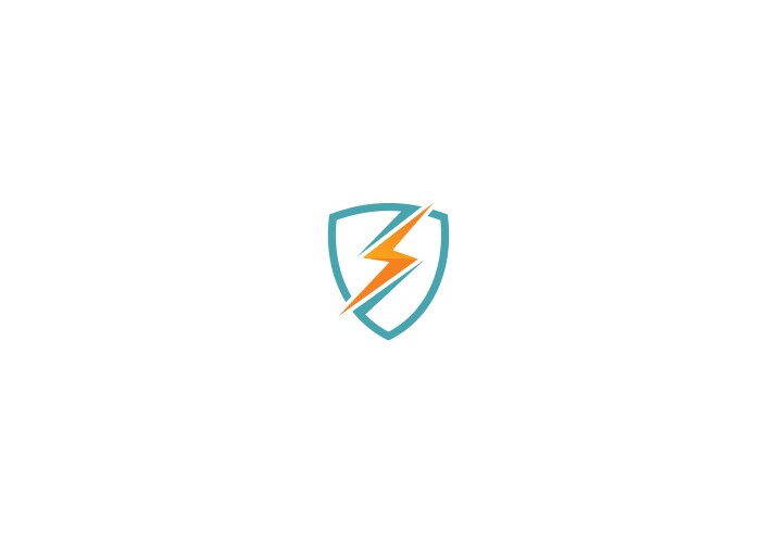 Shield protection logo Royalty Free Vector Image