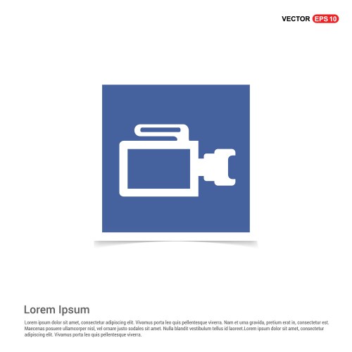 Photo camera icon - blue frame Royalty Free Vector Image