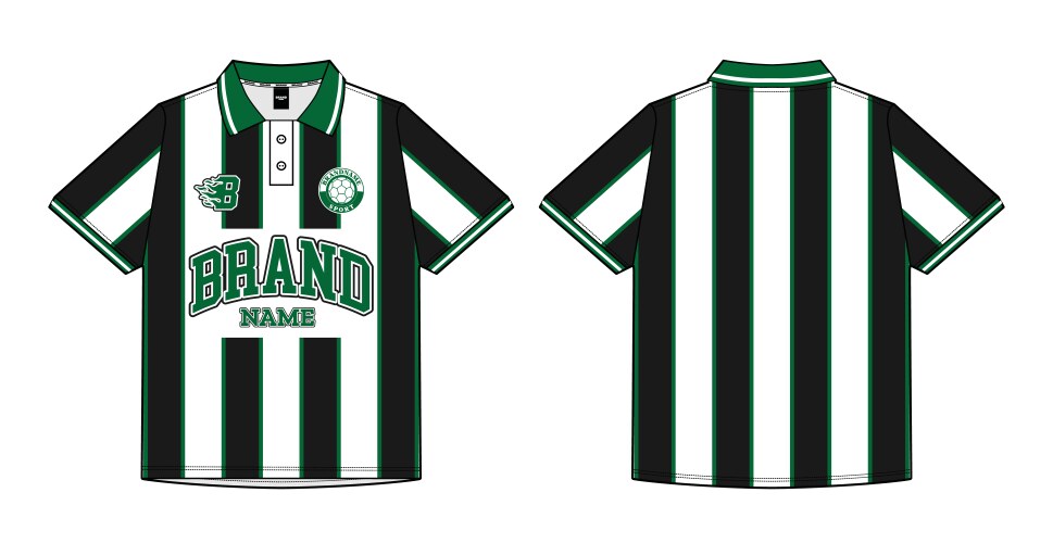 Vintage jersey collar shirt retro style Royalty Free Vector