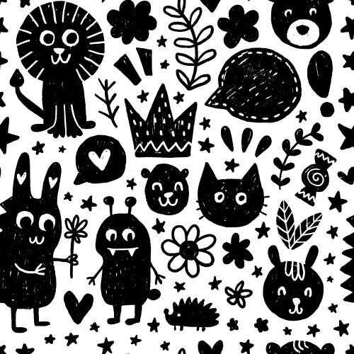 Kids faces Royalty Free Vector Image - VectorStock