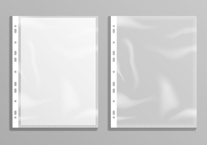 Sheet plastic protector clear folder file Vector Image