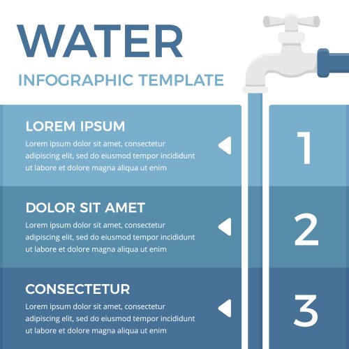 Water infographics templates Royalty Free Vector Image