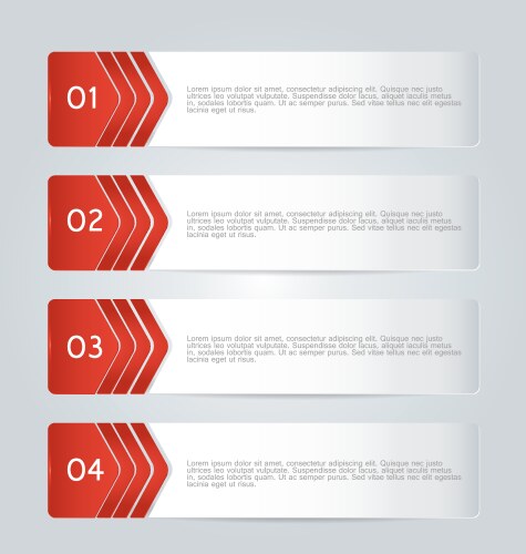 Business infographics template red color Vector Image