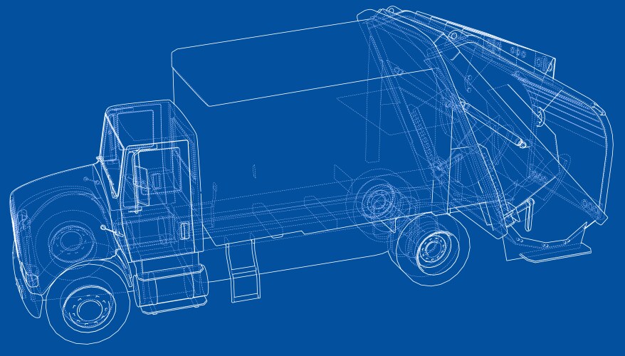 Garbage truck concept Royalty Free Vector Image