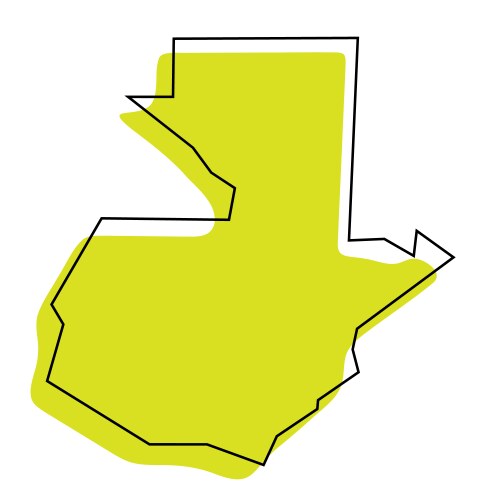 Guatemala simplified map Royalty Free Vector Image