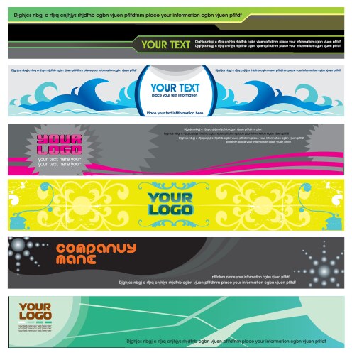 Set of banenrs Royalty Free Vector Image - VectorStock