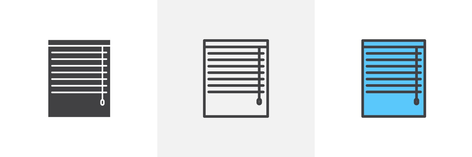 Blinds icon set house window roller symbol in Vector Image