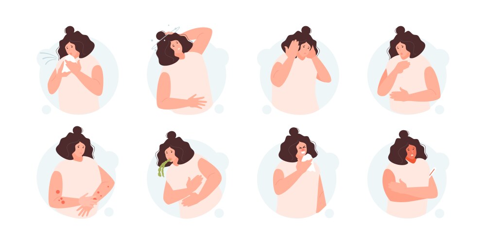 Flu Symptoms Common Vector Images Graphics For Commercial Use