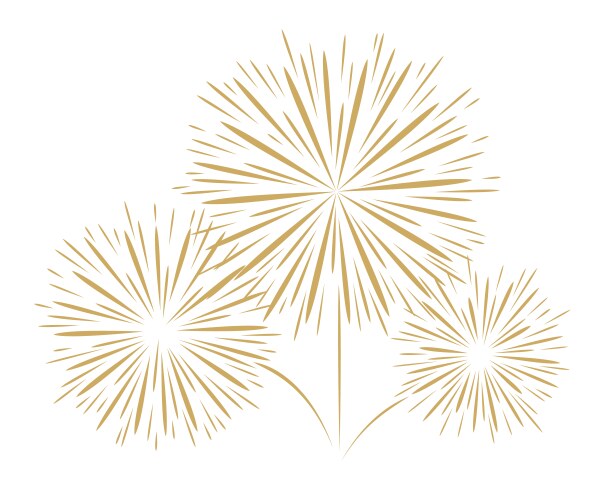 Fireworks design on white background Royalty Free Vector