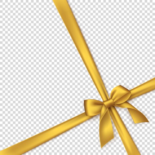 Golden bow isolated Royalty Free Vector Image - VectorStock