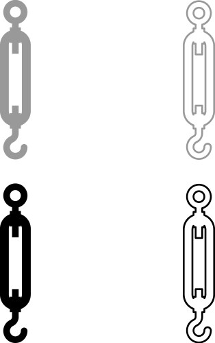 Turnbuckle tensioning wire concept hardware Vector Image