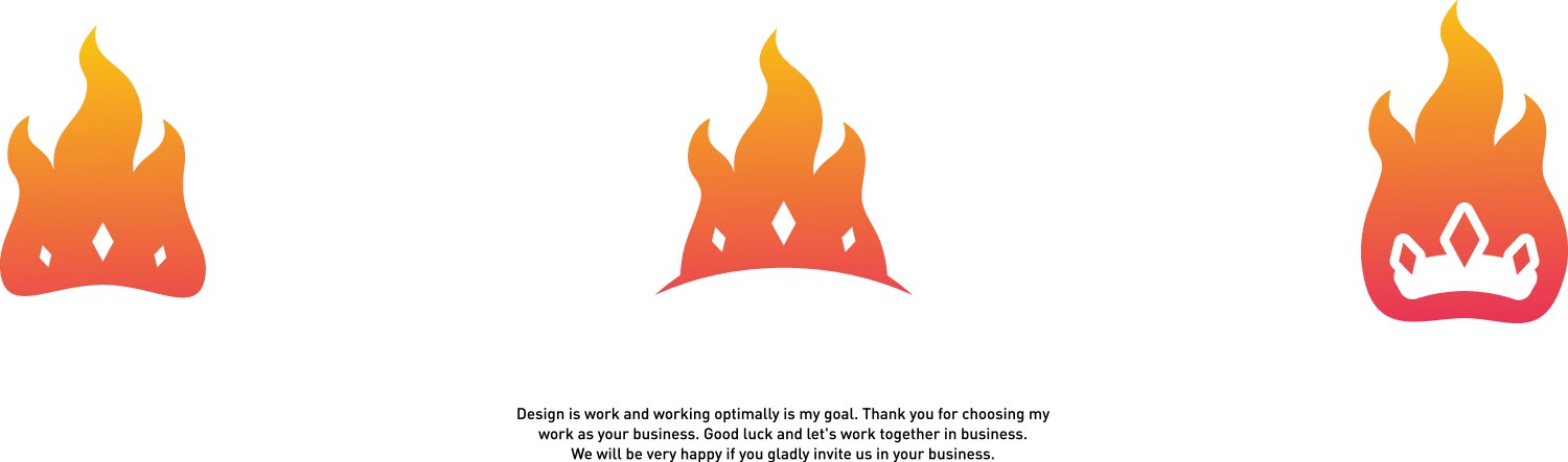 Fire crown logo designs concept flame Royalty Free Vector