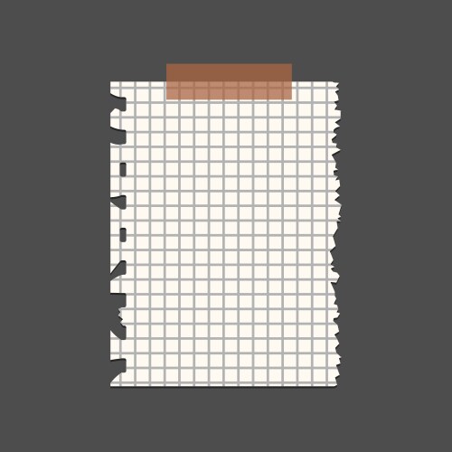 Torn paper notebook page with ripped edges Vector Image