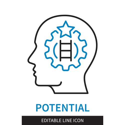 Maximizing potential concept icon Royalty Free Vector Image